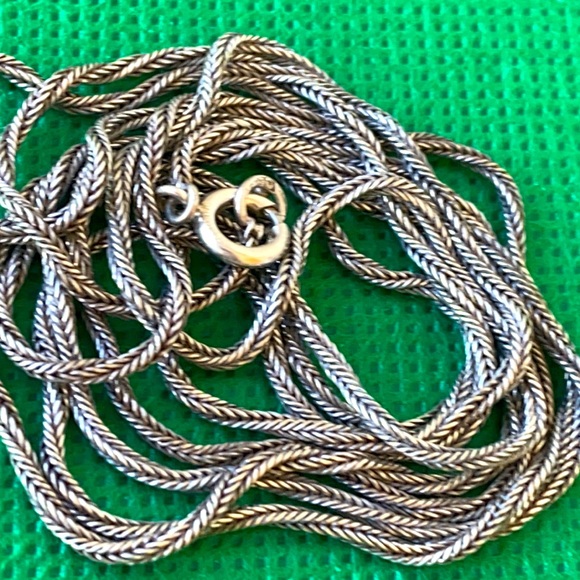 Jewelry | 38long 80 Silver Twisted Wheat Fox Tail Chain As | Poshmark